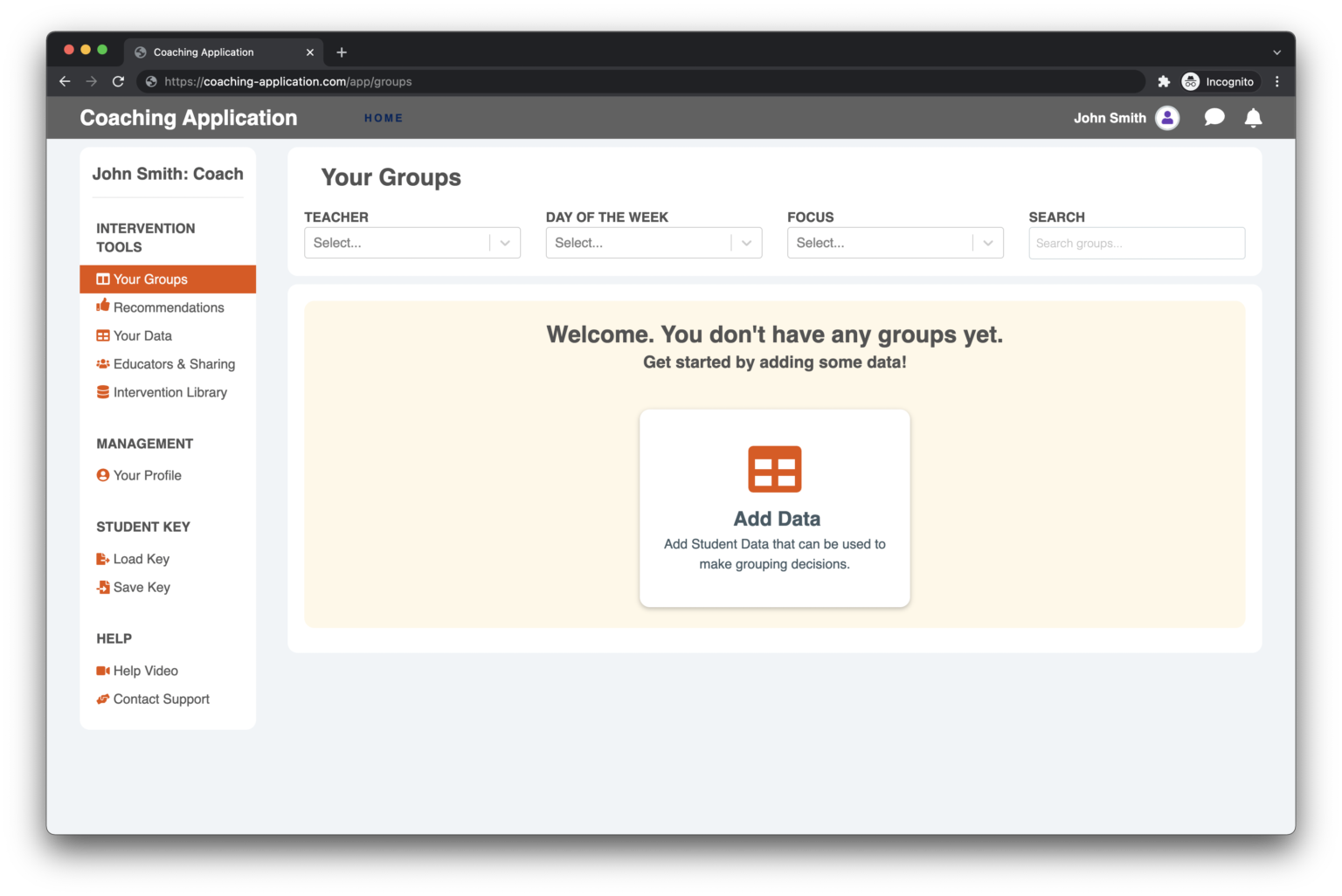 Coaching Application - Eklib Software